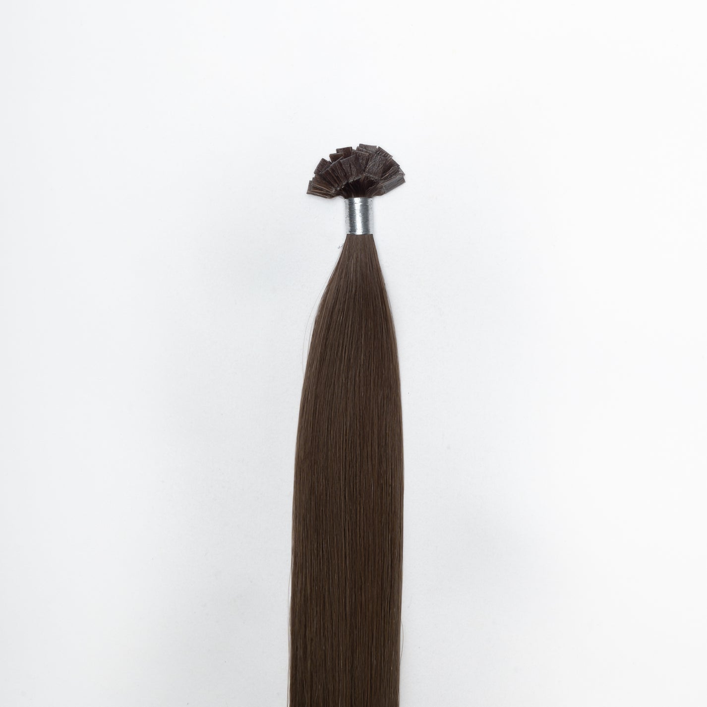 #4AB Medium Ash Brown Straight Keratin Fusion Hair Extensions by Aqua ...