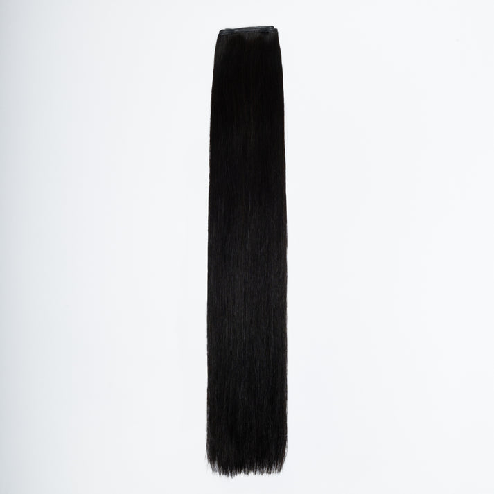 1N Natural Black - Straight Q Weft Hair Extensions – Aqua Hair Extensions