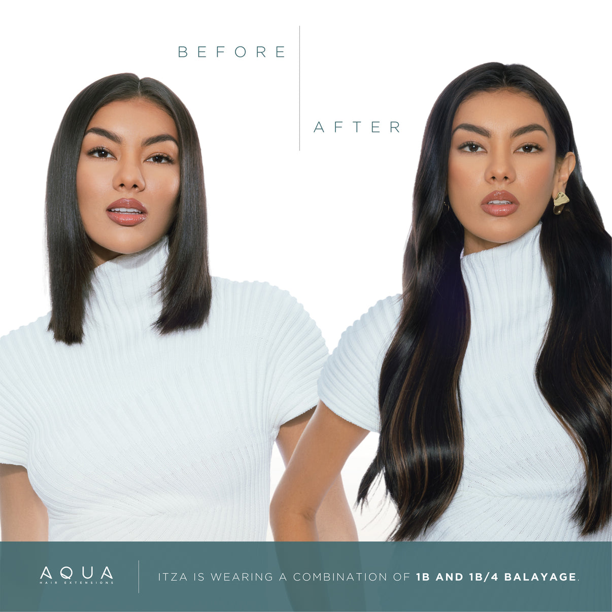 1N Natural Black - Tape In Weft – Aqua Hair Extensions