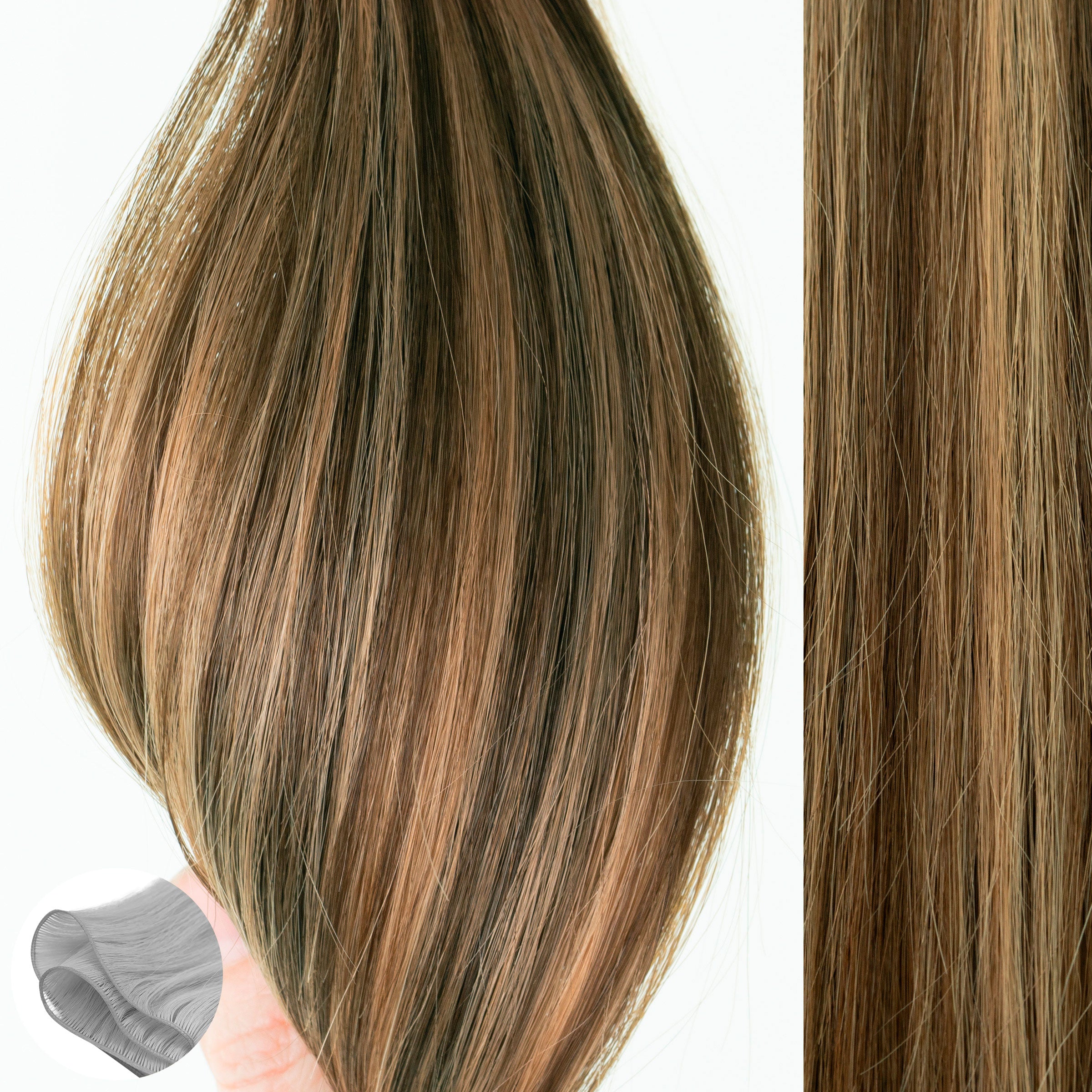 #4/12 Duo Tone - Straight Q Weft Hair Extension – Aqua Hair Extensions